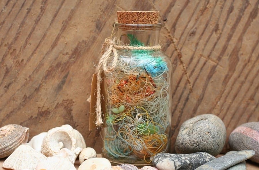 Flotsam and Jetsam,Beach finds In A Jar,Table D... - Folksy