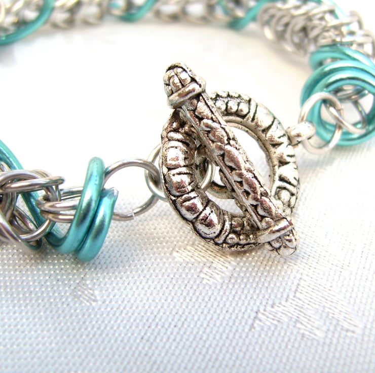Wire Wrap Chainmail Bracelet - Folksy