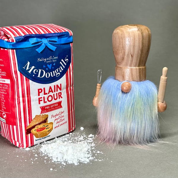 Wood turned baker chef Gonk. - Folksy