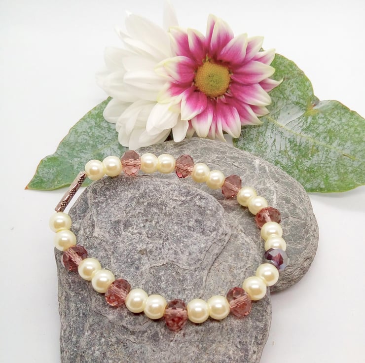 3 Piece Jewellery Set Made With Mauve Crystals ... - Folksy