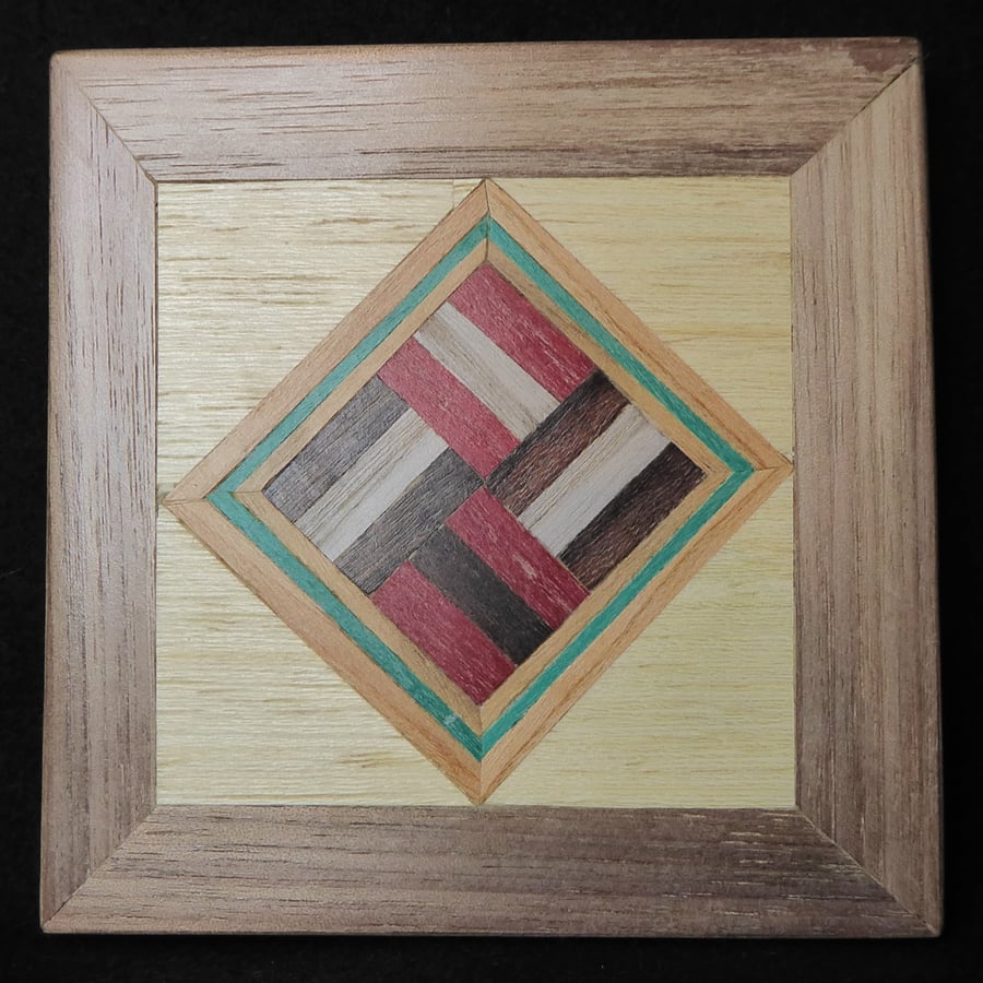 Wood veneer coaster - Folksy