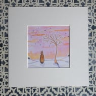 A New beginning Bunny mounted print Jo Roper - Folksy