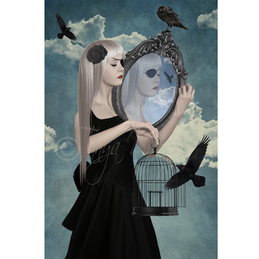 Fantasy Art Print The Reflection - Folksy