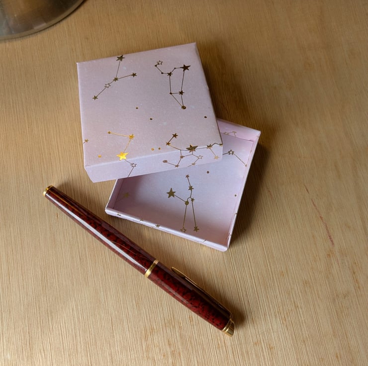 'White Moons-Pink Constellations' - Small ultra... - Folksy