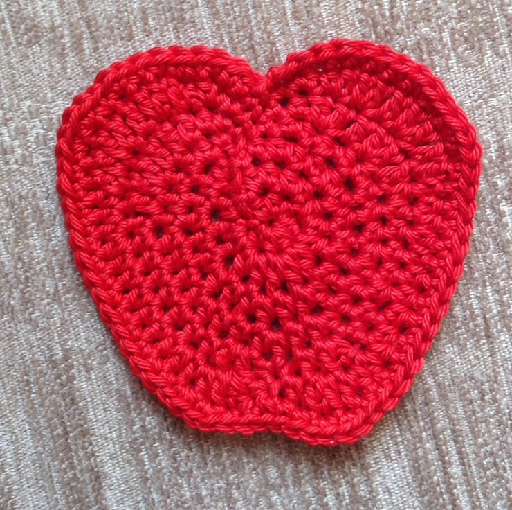 Crocheted Apple shaped coasters - Folksy
