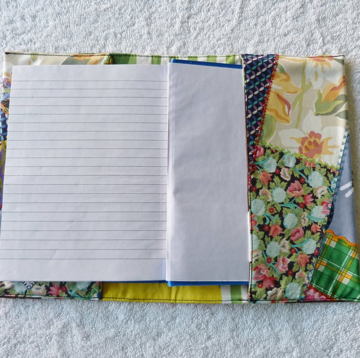 Embellished Patchwork A5 Notebook with Lined N... - Folksy