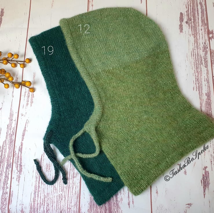 Hand knitted hood, Knit hoodie hat, Winter knit... - Folksy