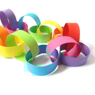 Rainbow Paper Chain Kit - Folksy