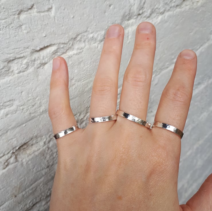 Eco silver Ripples Ring - Folksy