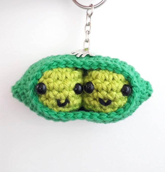 Crochet kit for a cute amigurumi vegetable keyr... - Folksy