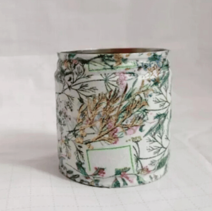 Upcycled Tin Can Storage Container - Vibrant Fl... - Folksy