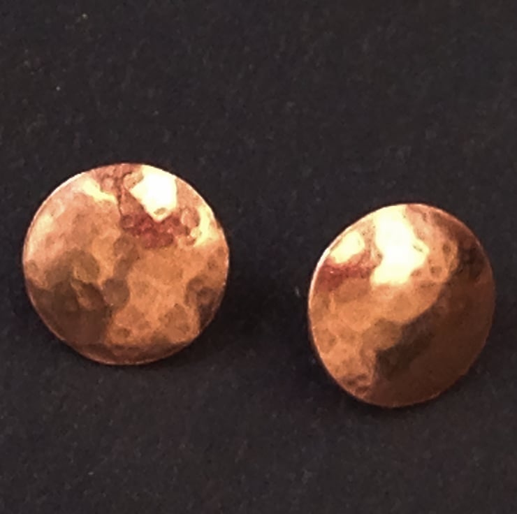 Handmade Copper Stud Earrings - UK Free Post - Folksy