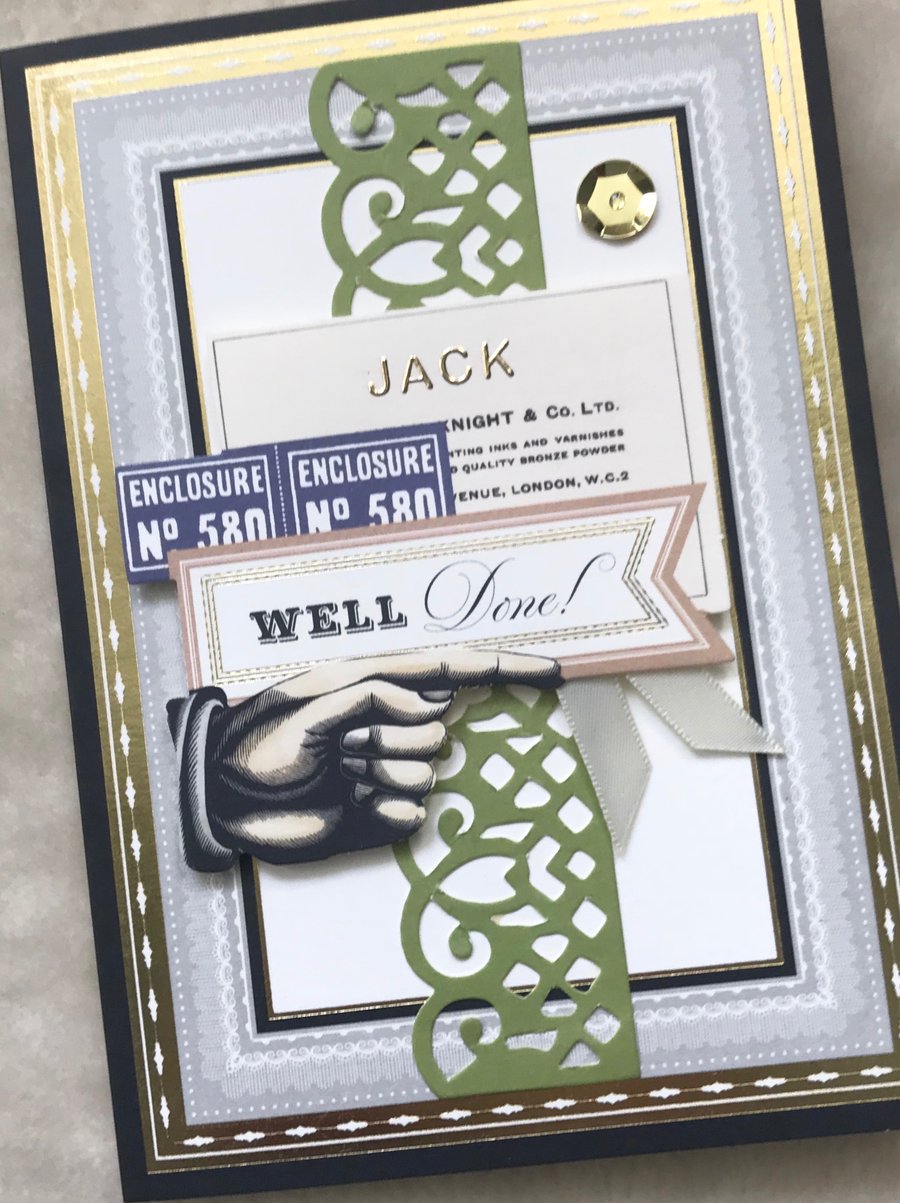 Personalised Luxury Handmade 3D Well Done Card - Folksy