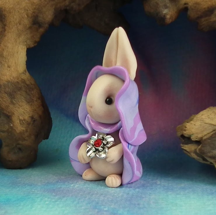 Downland Rabbit 'Misha' with silver jewel OOAK ... - Folksy