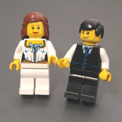 Wedding Lego Cuff Links Bride and Groom Figures - Folksy