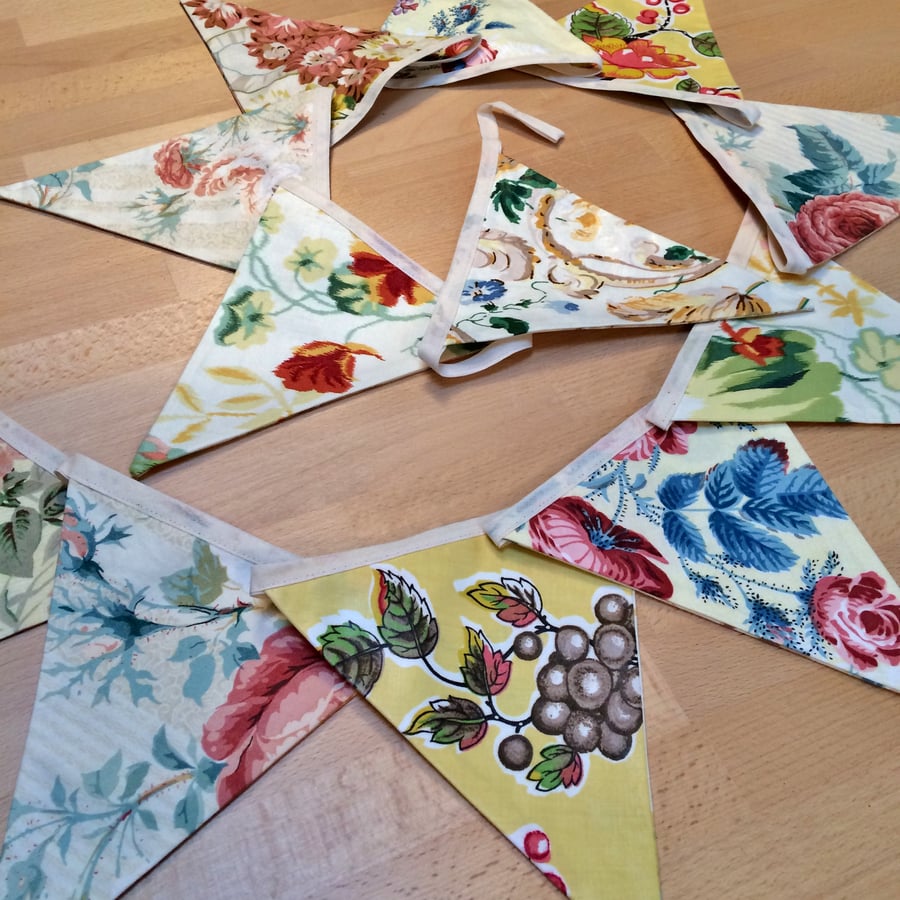 Summer Salad Floral Bunting - perfect for a we... - Folksy