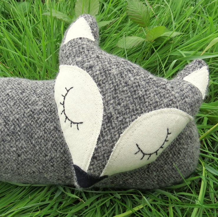 Long fox. A draught excluder made from a textu... - Folksy