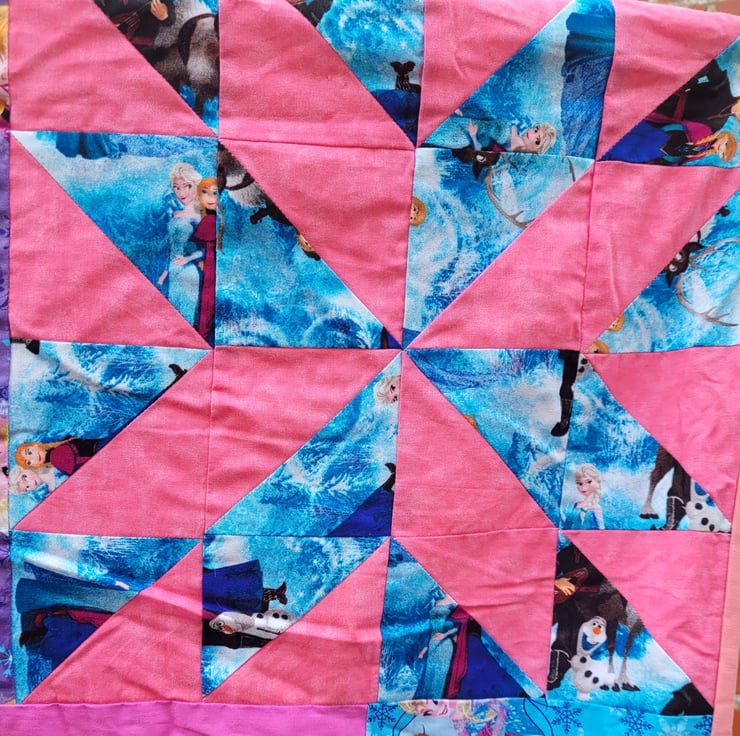 Homemade frozen patchwork quilt - Folksy