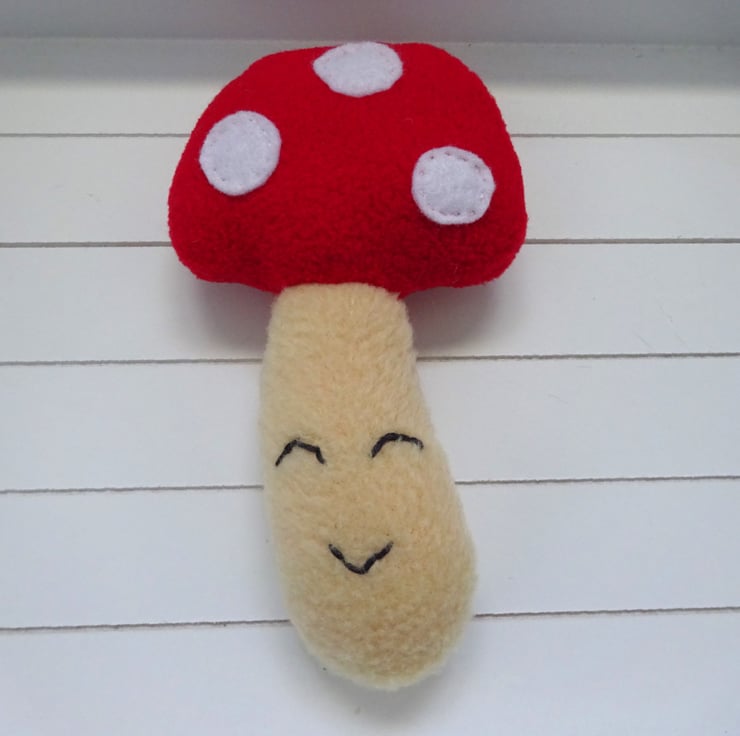 hand sewn toadstool plush - Folksy