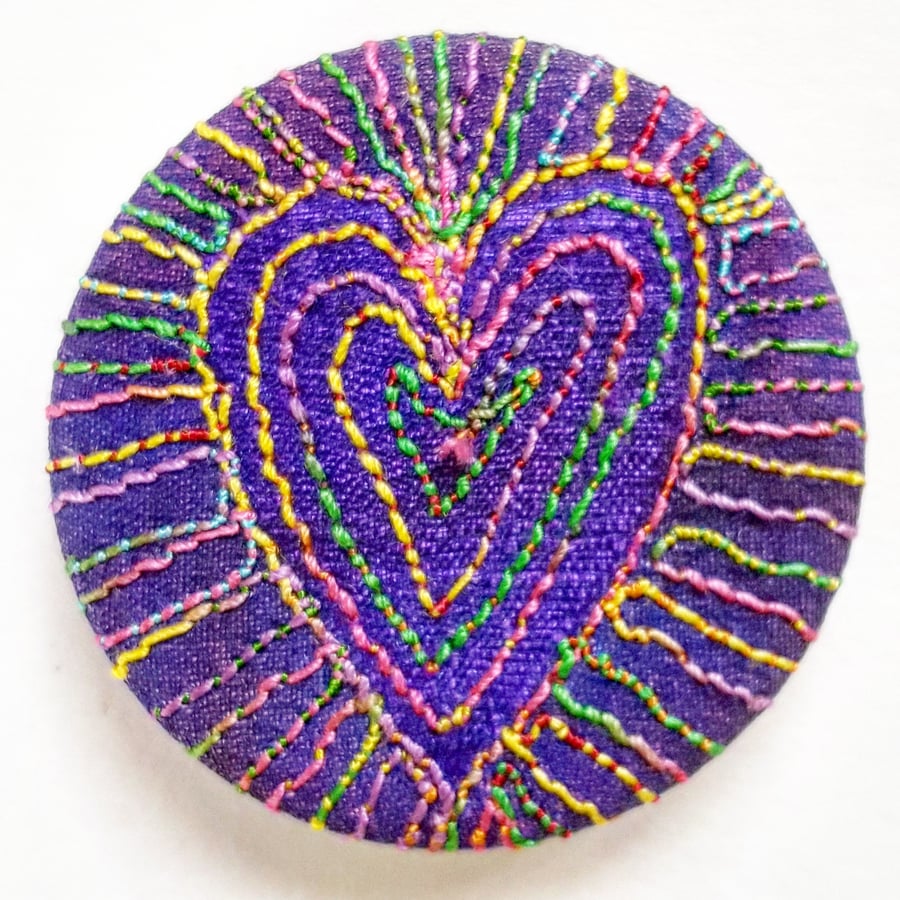 38mm Stitched Silk Badge - Folksy