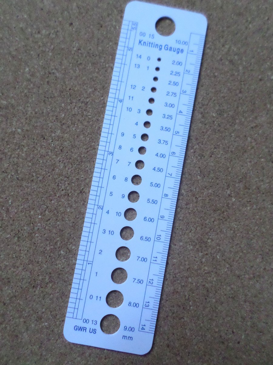 1 x Plastic Knitting Needle Size Gauge Ruler - ... - Folksy