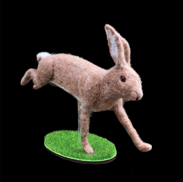 Running hare model, needle felted woollen sculp... - Folksy Running hare model, needle felted woollen sculp... - Folksy
