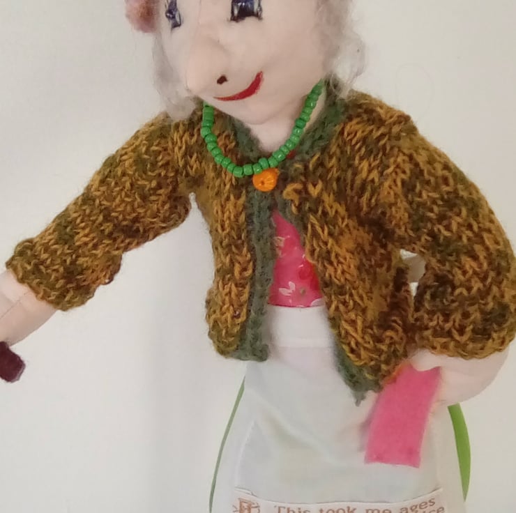 Old lady doll, Textile doll, Cloth Doll, Collec... - Folksy