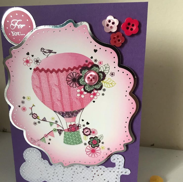 Set of 6 Button Cards and 10 Button Gift Tags - Folksy