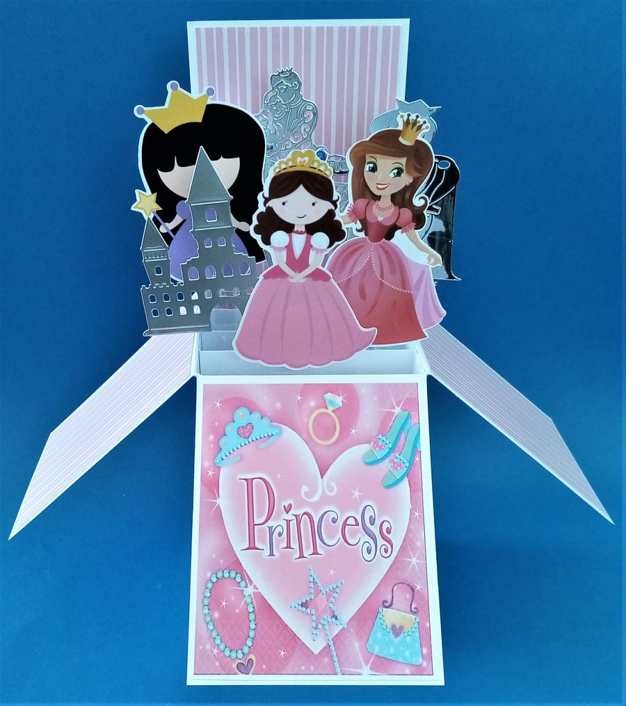 Girls Princess Birthday Card - Folksy