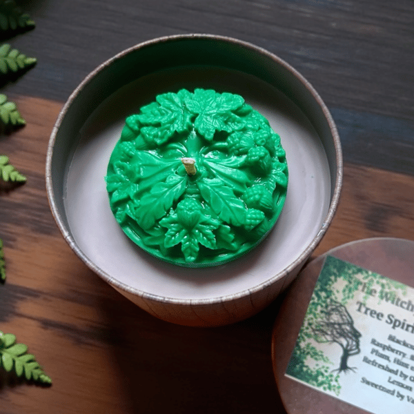 Tree Spirit Candle – Hand-Poured Green Man Candle - Folksy