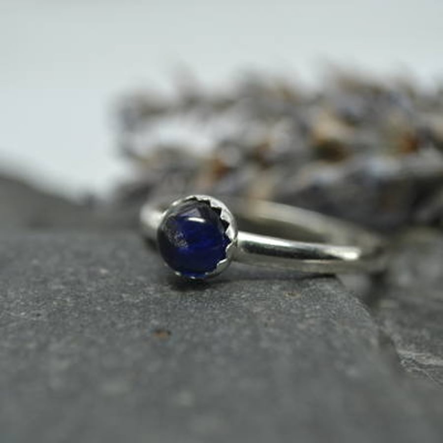 September Birthstone- Sapphire stacking ring - Folksy