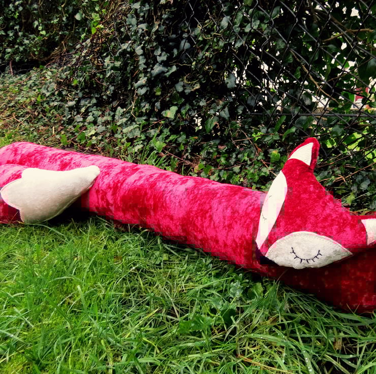 Red fox. A fox draught excluder made from crus... - Folksy