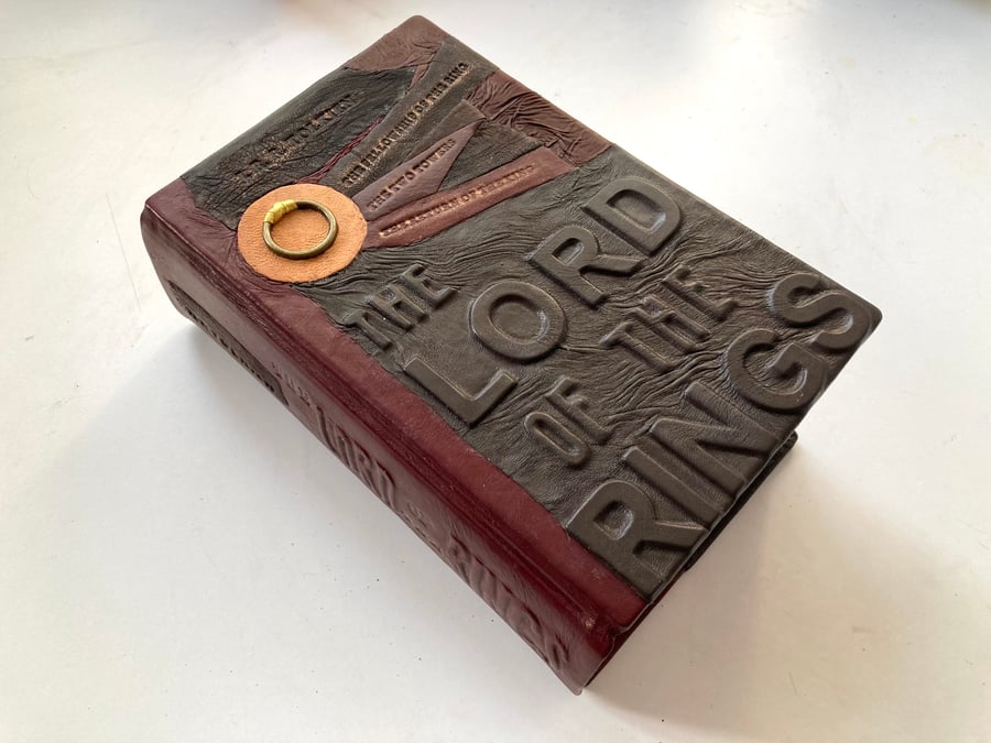 Lord of the rings- Tolkien- hand bound leather ... - Folksy