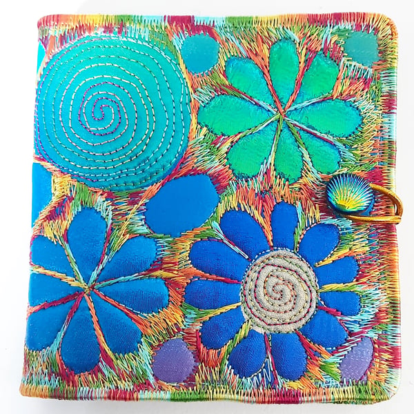 Sewing Needle Case with Free Machine Embroidery - Folksy