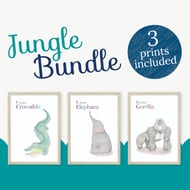 Beautiful Bundle: Jungle animals print set of 3... - Folksy