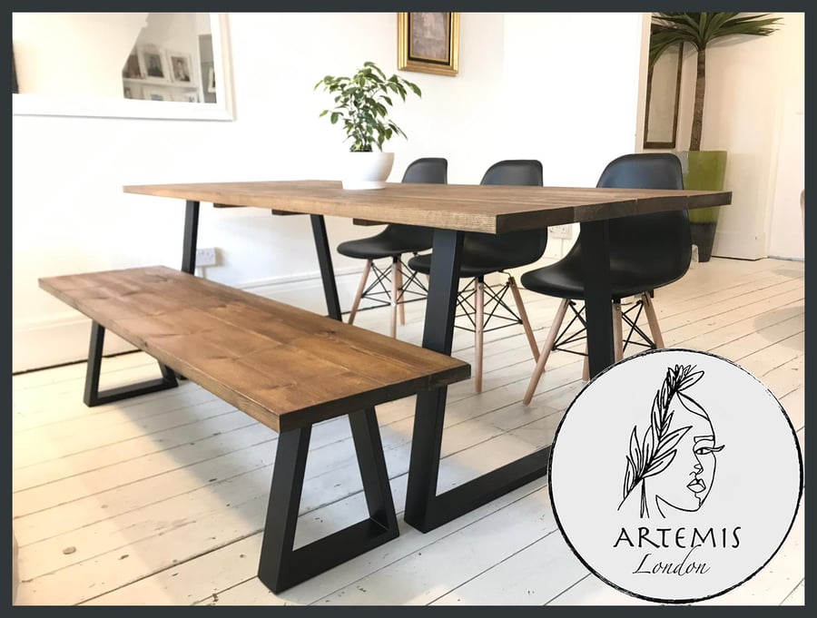 ARTEMIS Dining Table and Bench Luxury Touch Sol... - Folksy