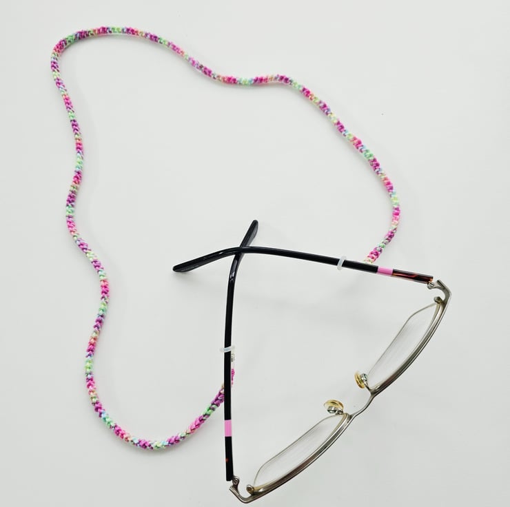 Pastel Rainbow Crochet Glasses Cord, Cotton Spe... - Folksy