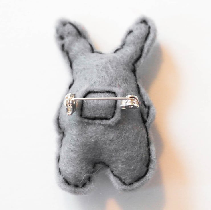 Cute grey rabbit in a bow tie Easter gift, Bunn... - Folksy