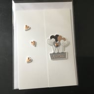 Wedding card. Card for wedding. Hearts. Love. 805 - Folksy