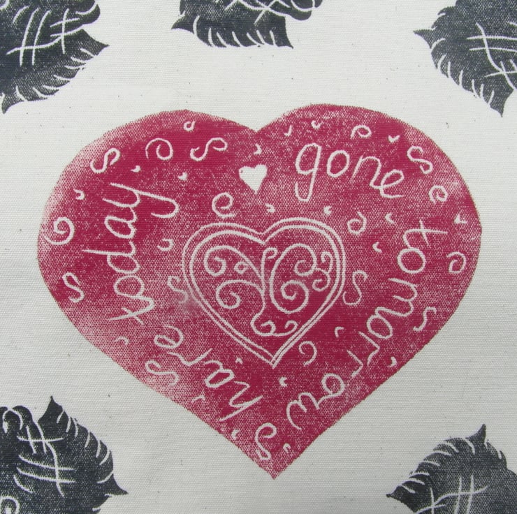 Reduced...Hand Printed Hare Tote Bag - Folksy