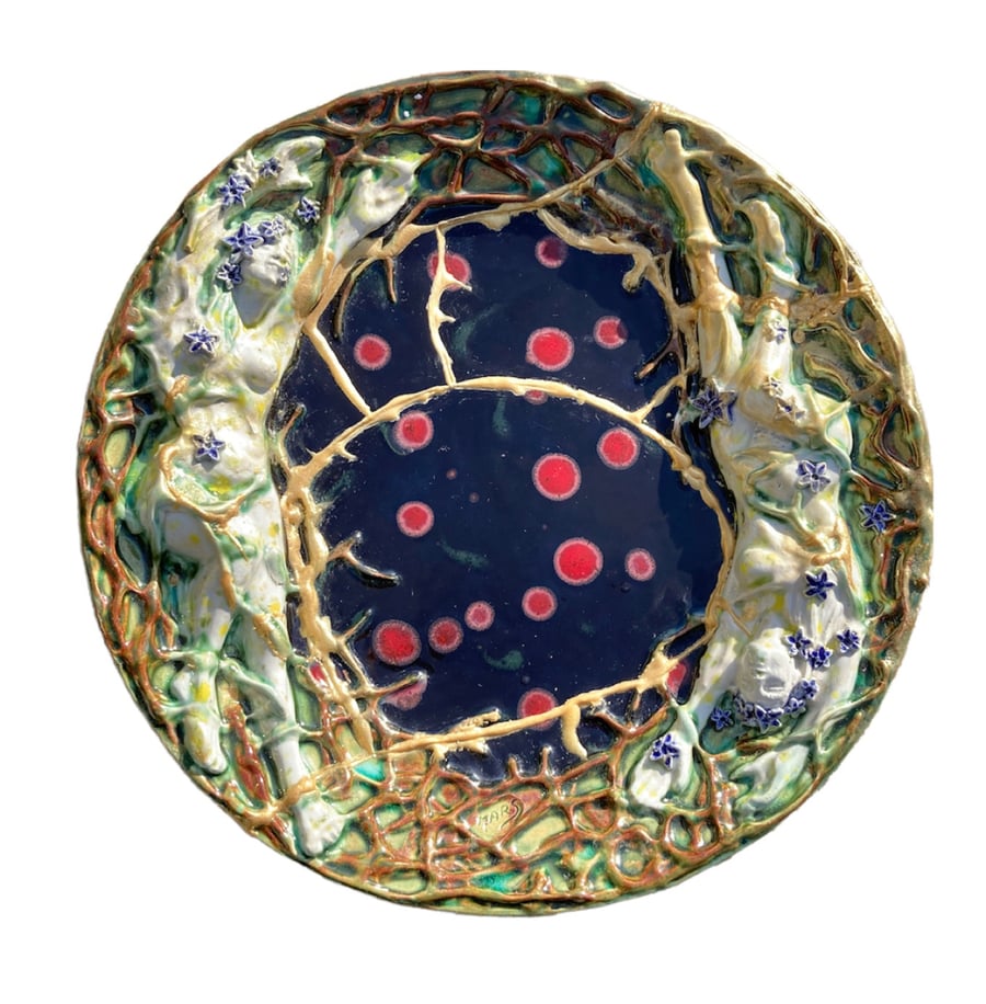 Kintsugi Style Decorative Plate - Folksy