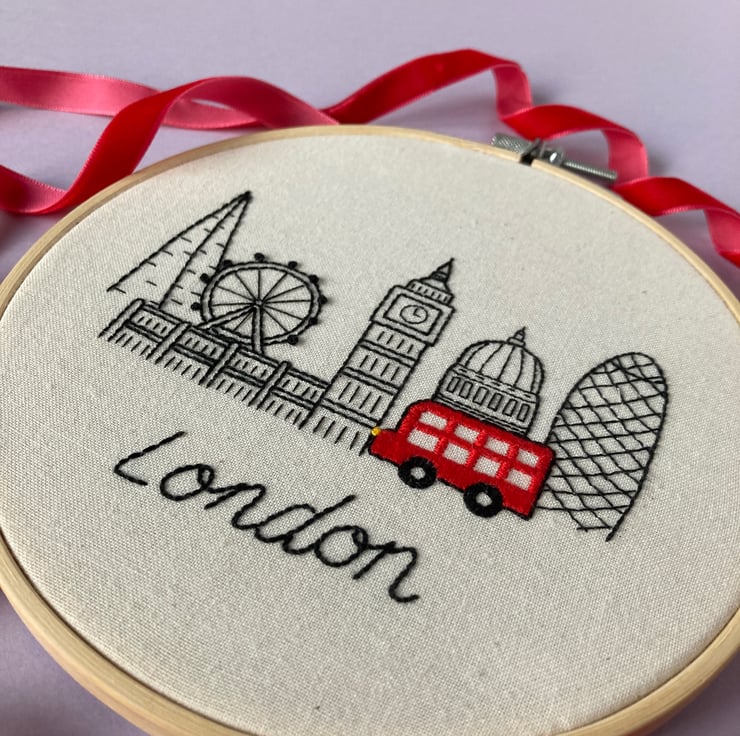 London Hand Embroidery Kit, Cityscape Architect... - Folksy