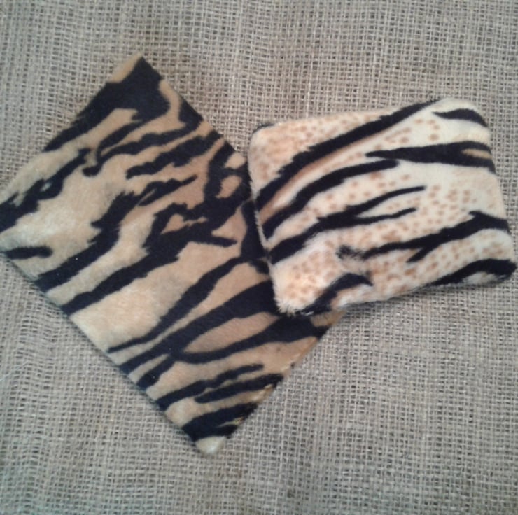 Tiger Print Velour Notebook and Coin Purse Gift... - Folksy
