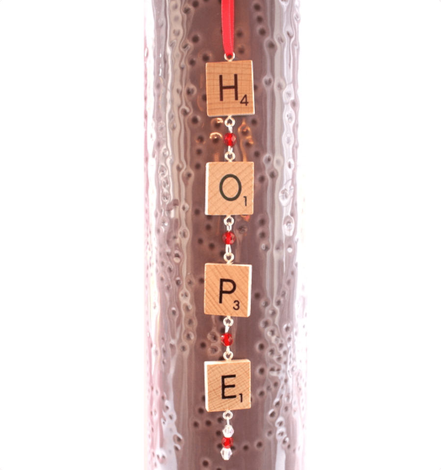 Christmas decoration - HOPE scrabble tiles - Folksy