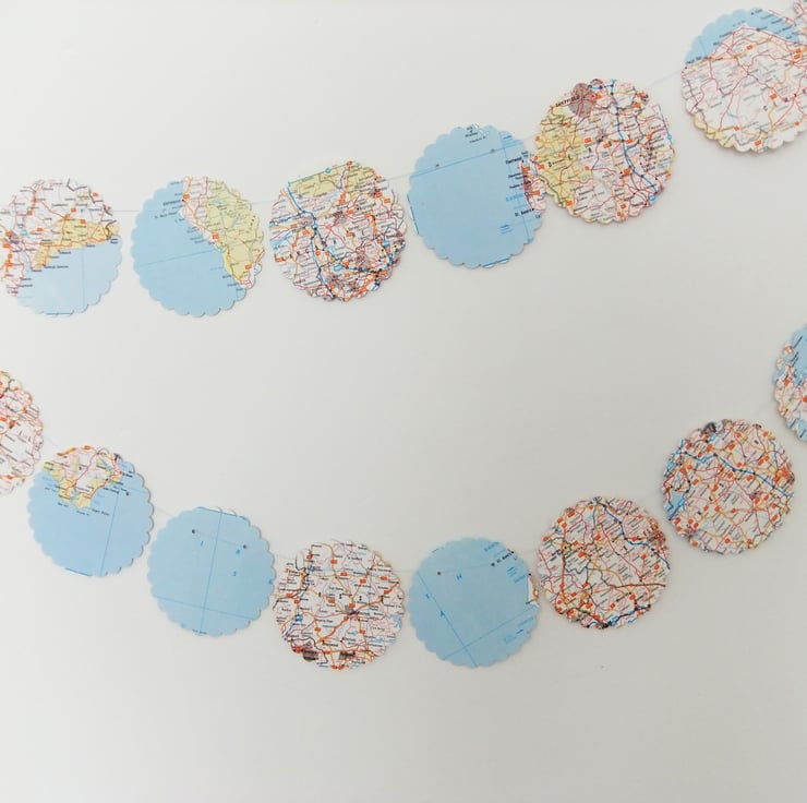 Map Bunting - England and Wales - Folksy