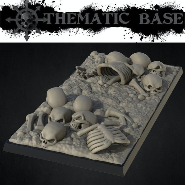 Skeleton theme base 50mmx 100mm base resin cast... - Folksy