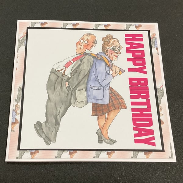 Handmade Funny Wrinklies at the Movies 6x6 Birt... - Folksy