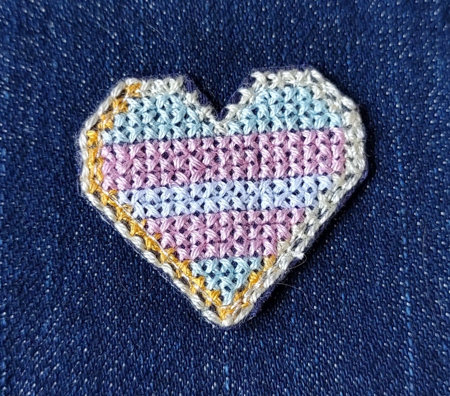 OddHeart Trans Pride Flag Patch - Folksy