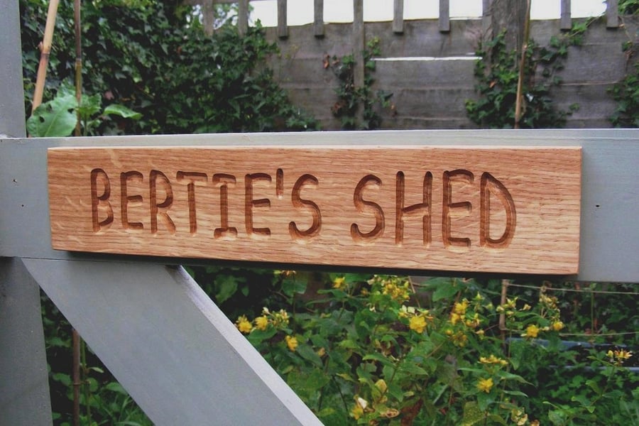 Rustic Sign, Personalised Outdoor Oak Plaque,... - Folksy