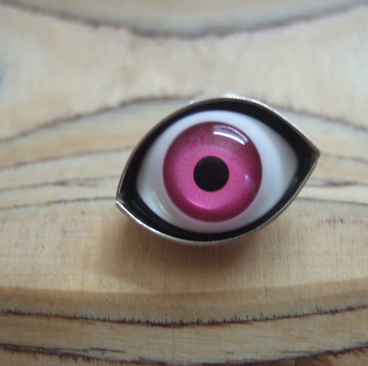Large Pink Eye Lapel Pin - Folksy
